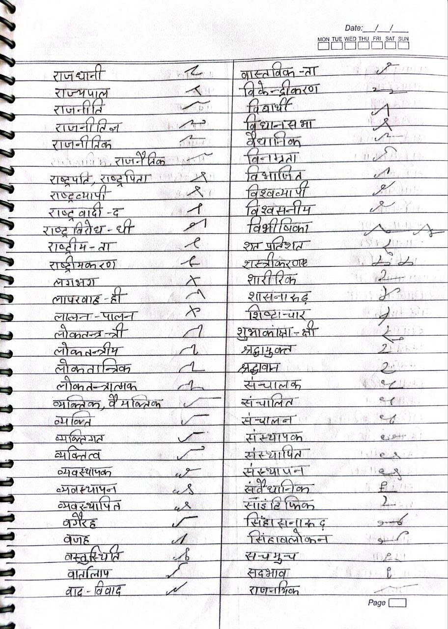 Hindi Shorthand Words Photos: हिंदी शॉर्टहैंड वर्ड्स फोटो - Shorthand Guru