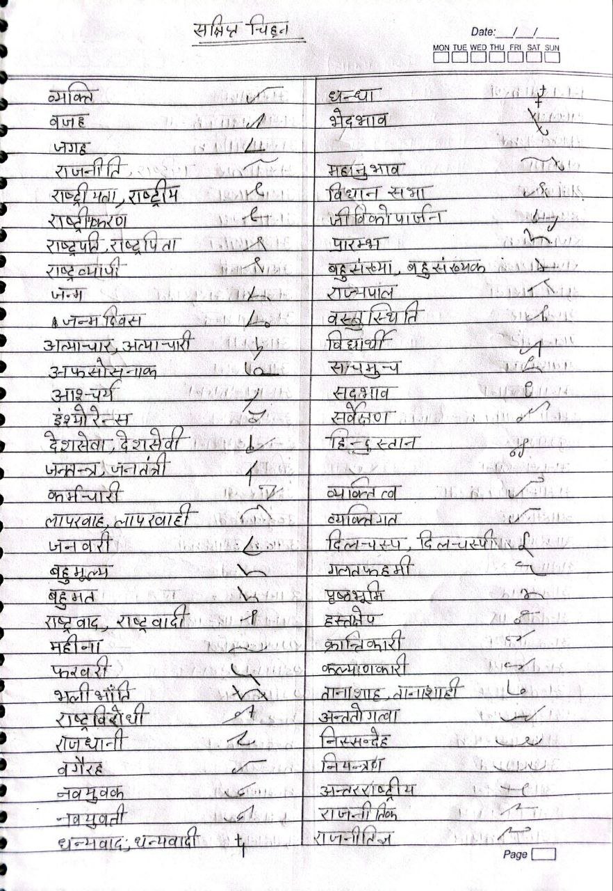 Hindi Shorthand Words Photos: हिंदी शॉर्टहैंड वर्ड्स फोटो - Shorthand Guru